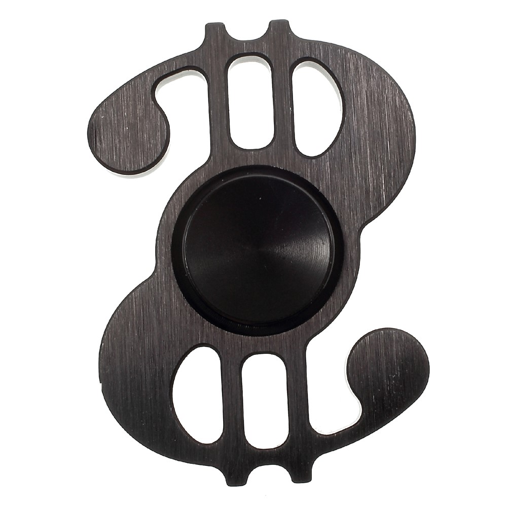 Köp Dollar Sign Aluminium Fidget Spinner - Svart på TheMobileStore