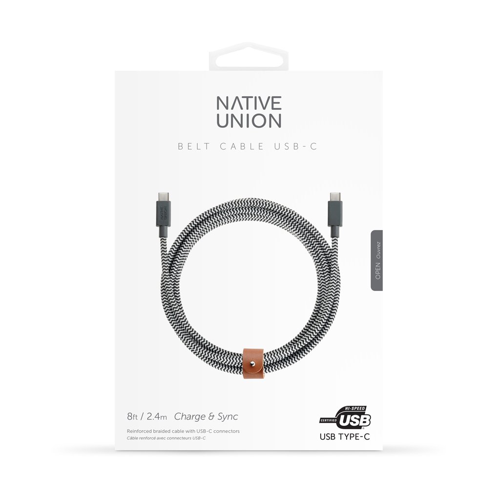 Köp Native Union USB-C Cable 2.4m - Zebra på TheMobileStore