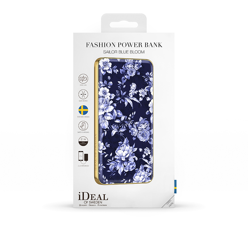 Köp iDeal of Sweden Fashion Power Bank Sailor Blue Bloom | TheMobileStore