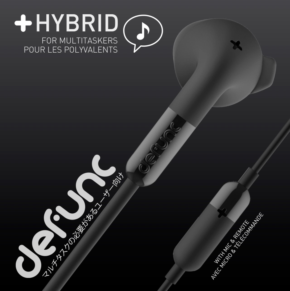 Köp Defunc +HYBRID Hörlurar - Svart | TheMobileStore