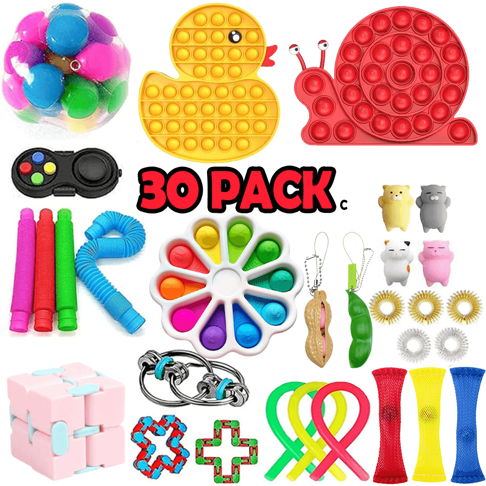 30 Pack Fidget Toy Set Pop it Sensory Toy för Vuxna & Barn - TheMobileStore