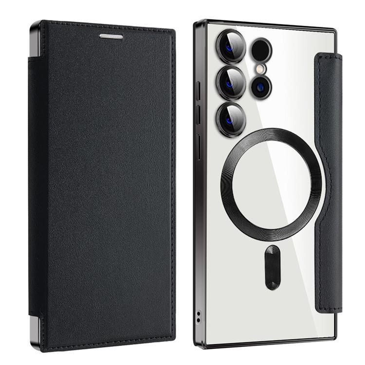 Köp Galaxy S24 Ultra Plånboksfodral MagSafe Electroplating RFID - Svart ...