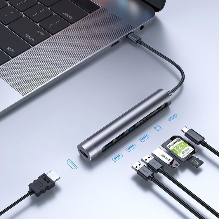 Köp Ugreen 7in1 Multifunctional HUB USB-C 100W HDMI 4K - Grå på ...