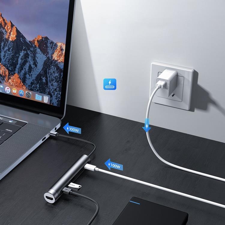 Köp Ugreen 7in1 Multifunctional HUB USB-C 100W HDMI 4K - Grå på ...