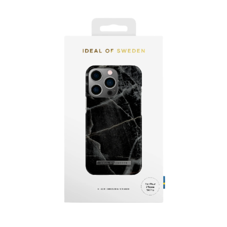 Köp Ideal Of Sweden iPhone 14 Pro Skal Fashion - Svart Thunder Marble ...