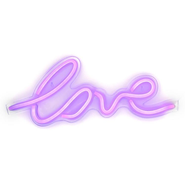 Köp Neon LED USB Love Model - Lila på TheMobileStore.se