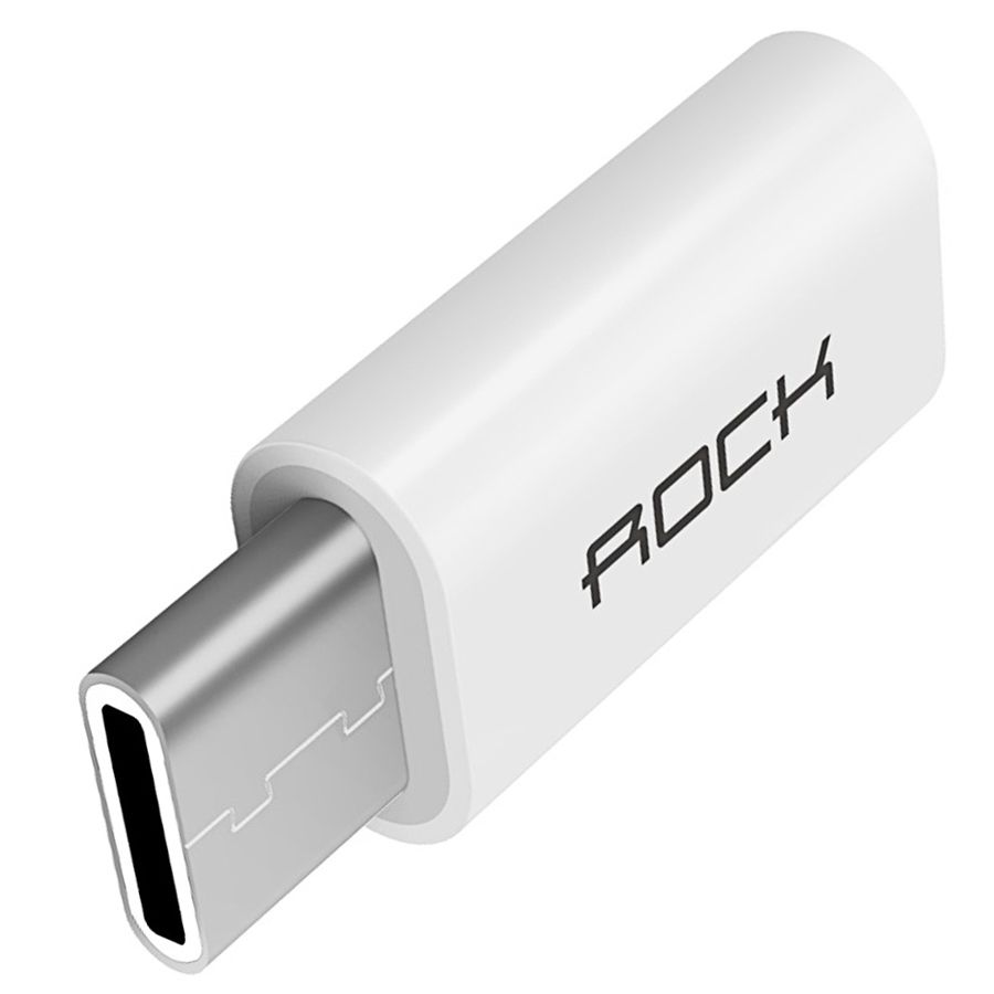 Köp ROCK Adapter Micro-Usb To Type-C Vit på TheMobileStore