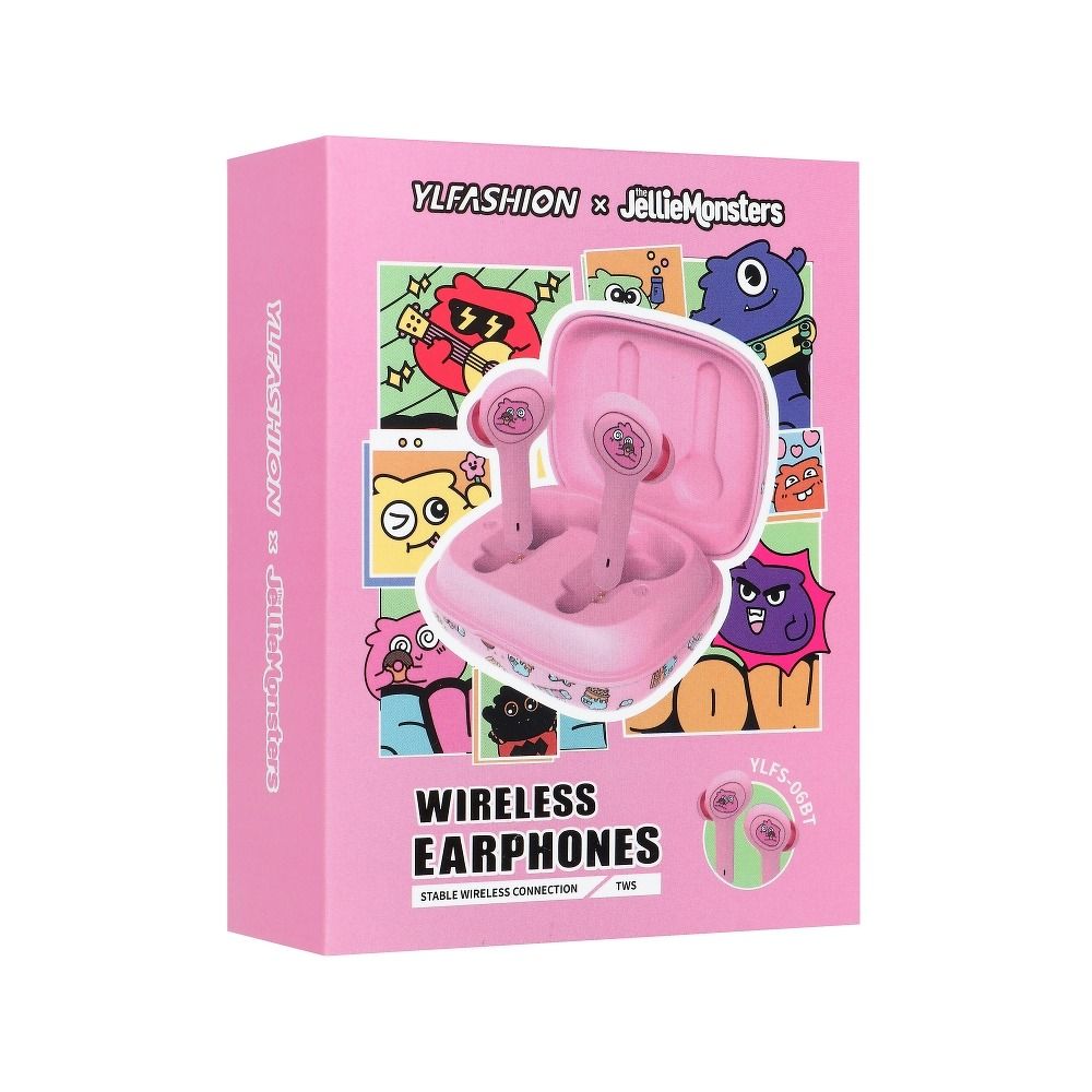 Köp Jellie Monster Earbuds trådlösa TWS Jellie YLFS-06BT rosa på TheMobileStore